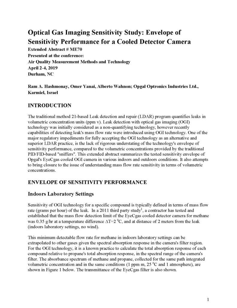EyeCGas - Gas Imaging Camera - Opgal