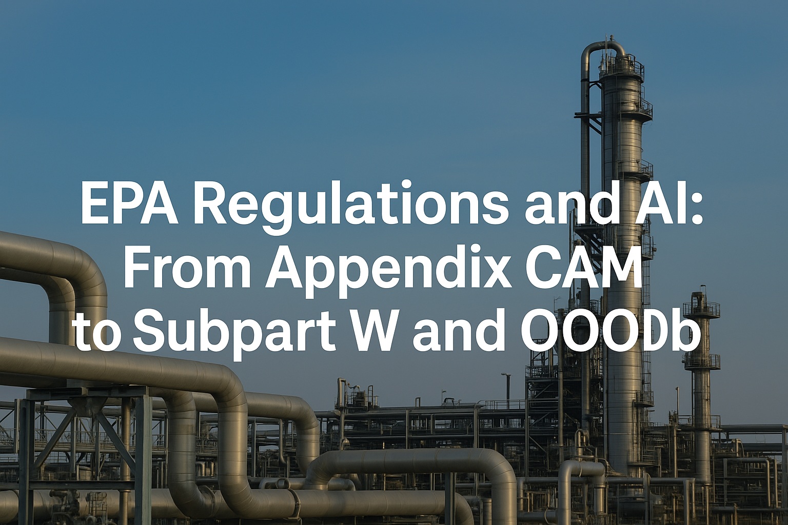 EPA Appendix CAM, Subpart W & OOOOb – AI for Methane Rules